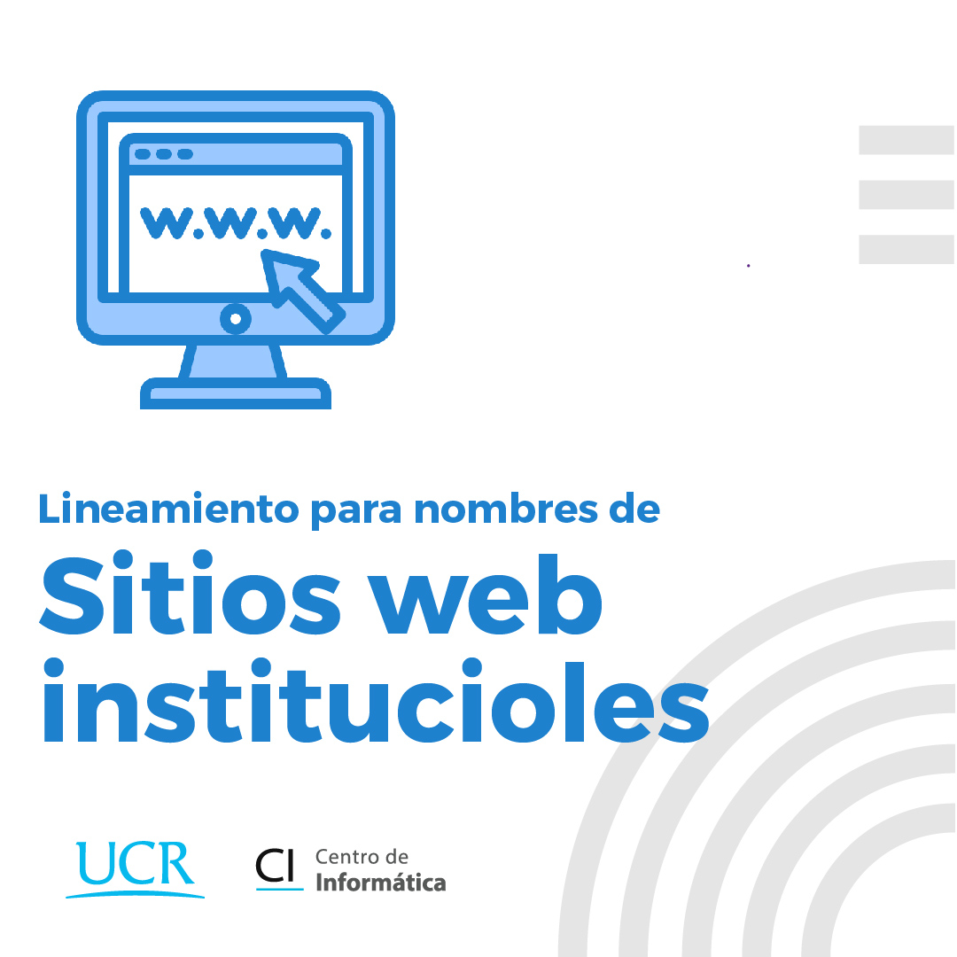 Lineamiento para designación de nombres de sitios web | Centro de informática